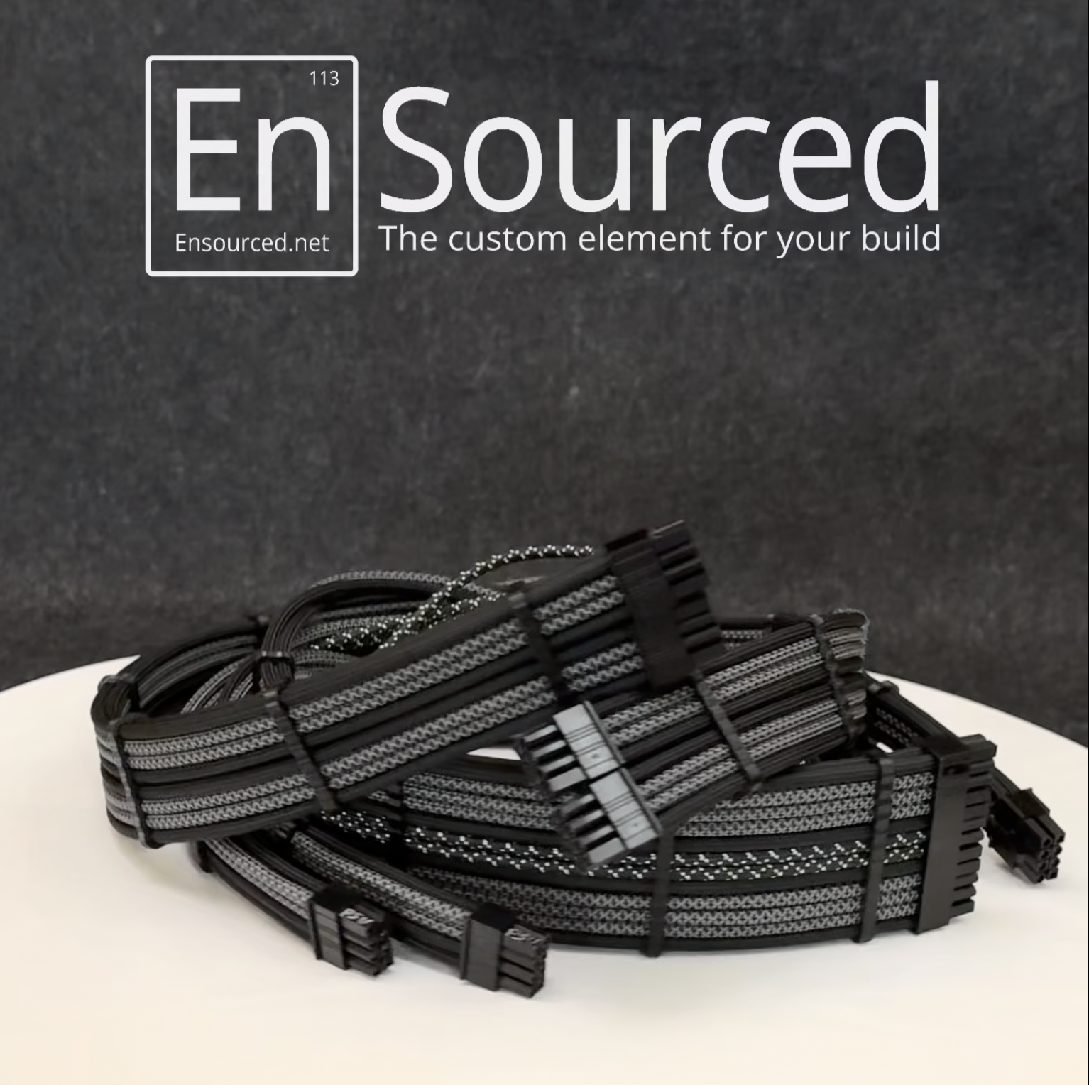 Order Showcase 12874: Textured Stealth Custom PC Cables - Ensourced ...