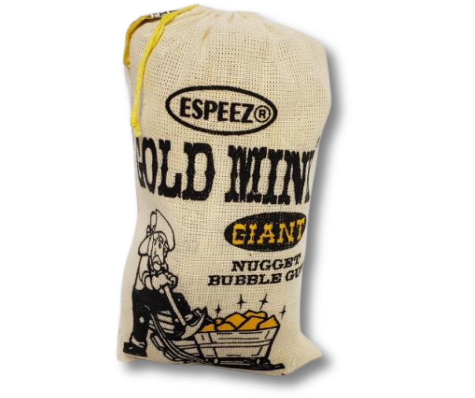 Giant Gold Mine Nugget Bubble Gum - 12 Count Bags - Candy Barn Express