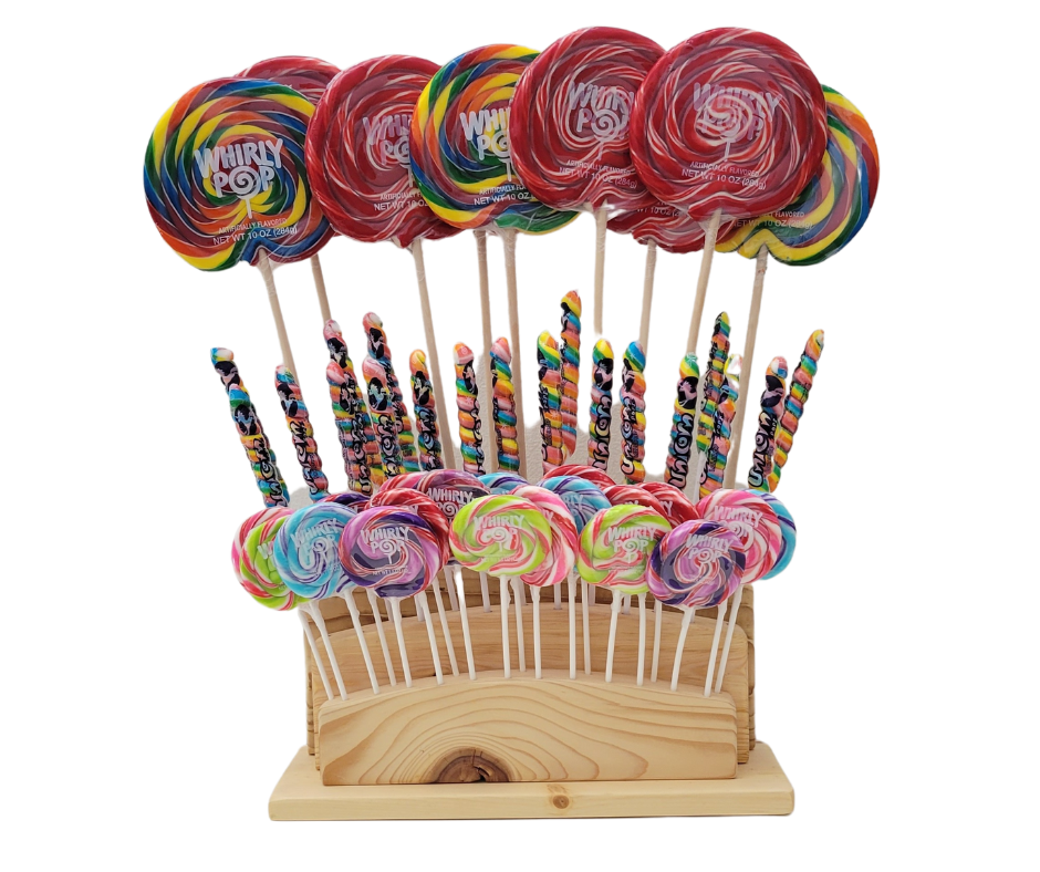 Wooden Lollipop Fan Display Order With or Without Candy