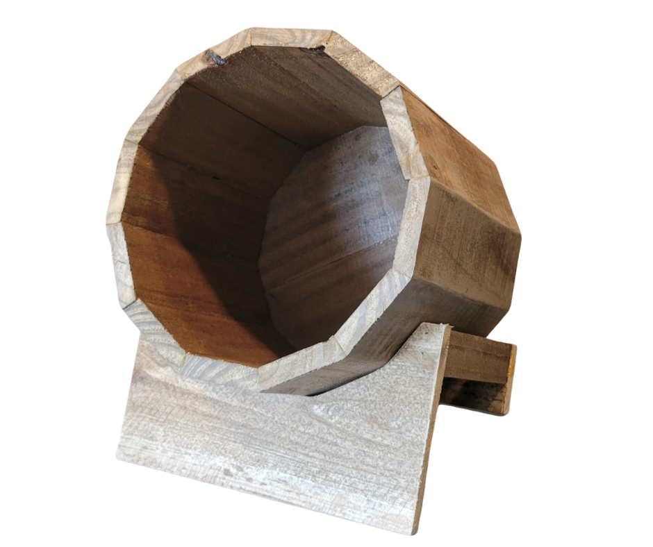 Candy Buckets - Wooden- Single With Cradle (Candy Sold Separately)