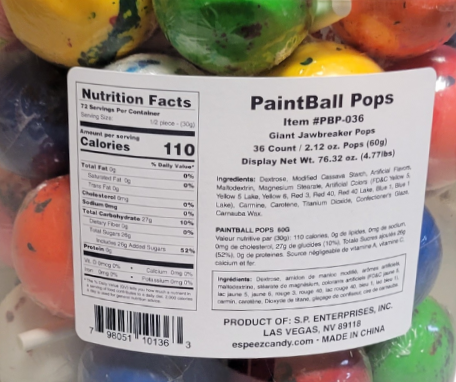 Paintball Pop - 36 Ct. Jar - Assorted