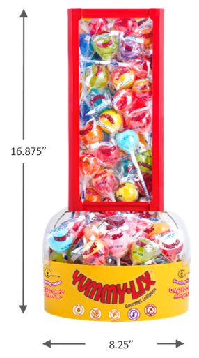 Yummy Lix Lollipop Gravity Feed Retail Display ( Candy Sold Separately)