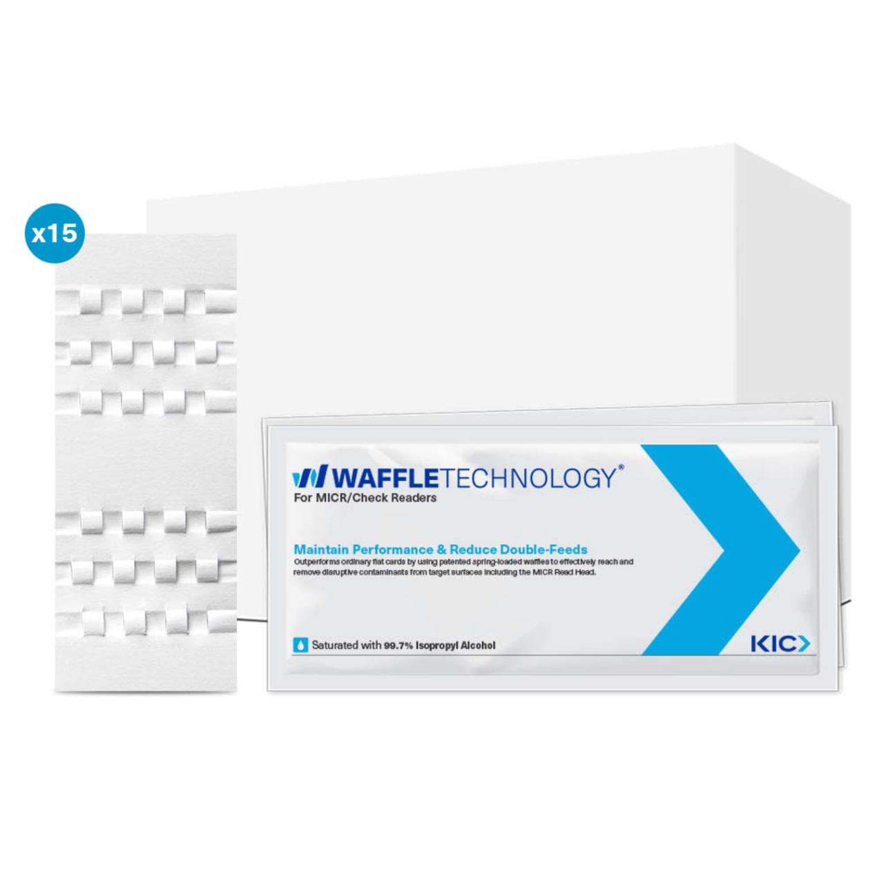 KICTeam KW3-CRB15 Waffletechnology MICR/Check Reader Cleaning Card - UBICON
