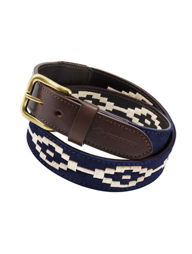 Navy Suede Confianza Belt | Pampeano - Harpers