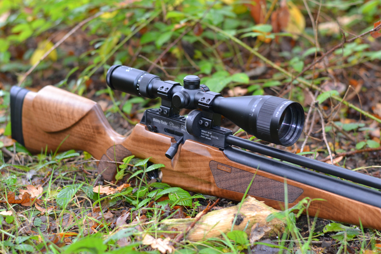 Webley Raider Classic PCP Air Rifle, Ambi-Dextrous Wooden Stock .177 ...