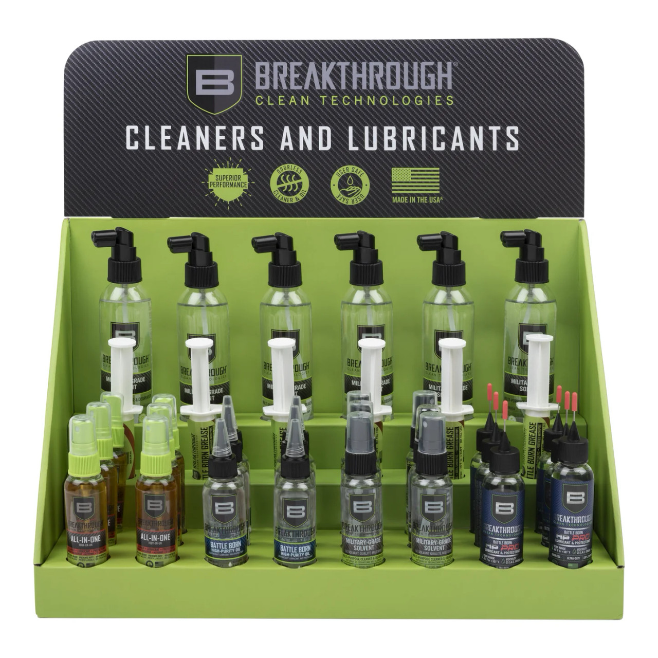 Breakthrough BCT Counter Display Includes 6 EA Solvents/ Oils/ Grease ...