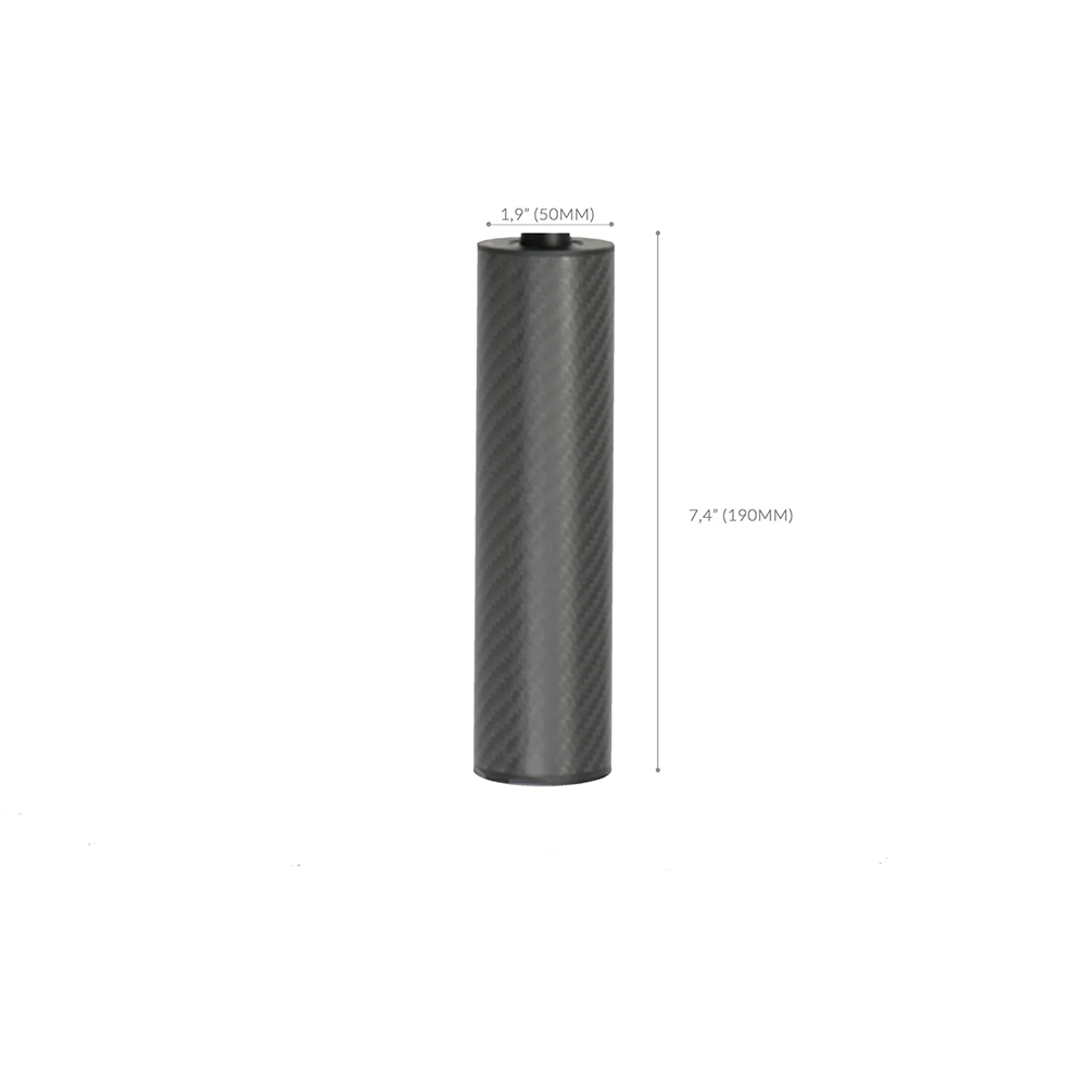 RTI Hush 50 Suppressor 50mm Carbon M20x1 (1/2-20 UNF adapter and ...