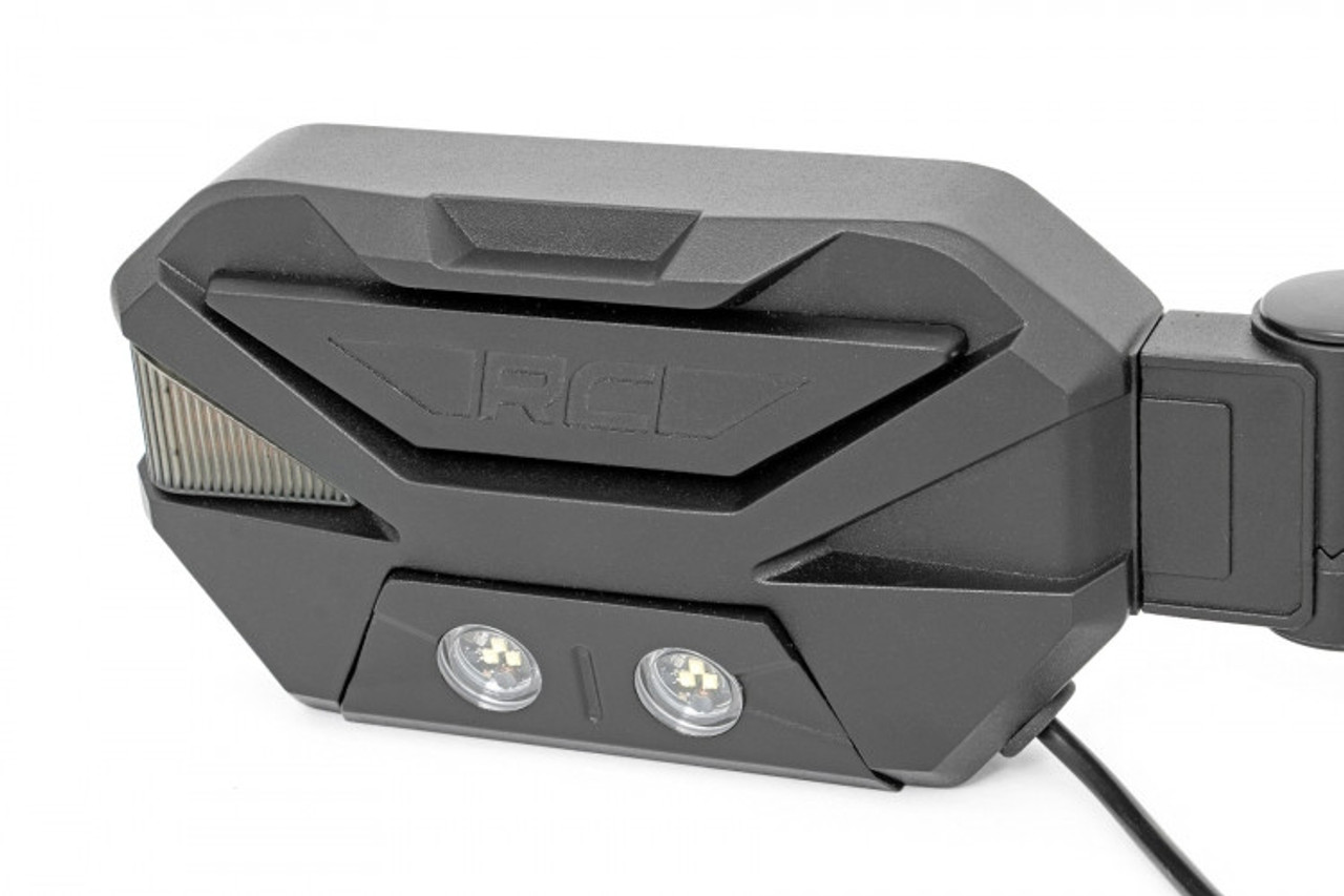 Kawasaki Mule Teryx Utv Aluminum Side Mirrors Wturn Signal By Rough
