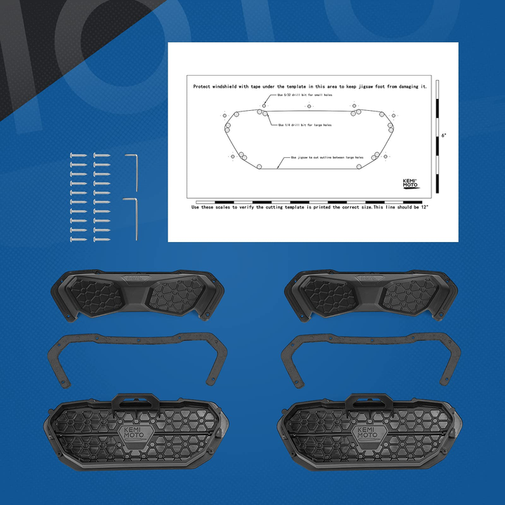 Enhance Your Ride Kemimoto Kawasaki Utv Windshield Vent Kit Ideal For Teryx Krx And Mule