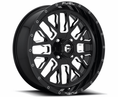 Kawasaki Mule / Teryx Fuel Stroke D611 Gloss Black Wheel Set by Fuel ...