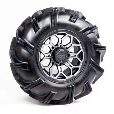 Kawasaki Mule Pre-Mounted Outlaw 3 Tire with Silver and Gun Metal Gray ...