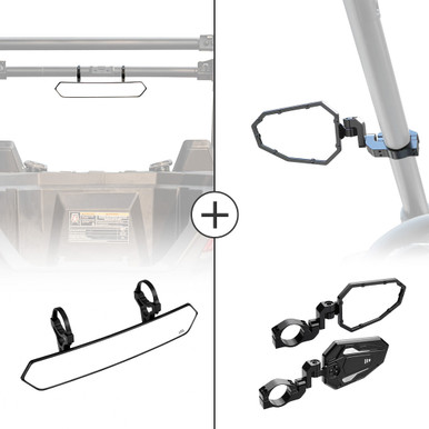 Kawasaki Teryx/Mule Rear View Mirror & Adjustable Side Mirror by ...