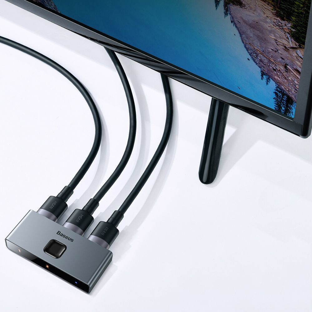 Baseus Bi-Directional HDMI Switch Splitter 1-to-2 or 2-to-1 Matrix ...