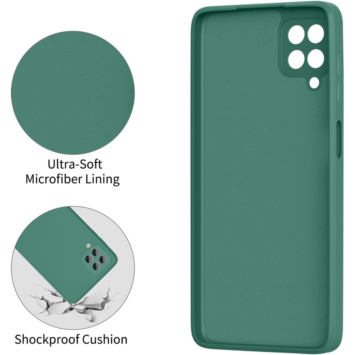 Samsung Galaxy A12 Soft Liquid Silicone Shockproof Case Cover A125 - myCaseCovers