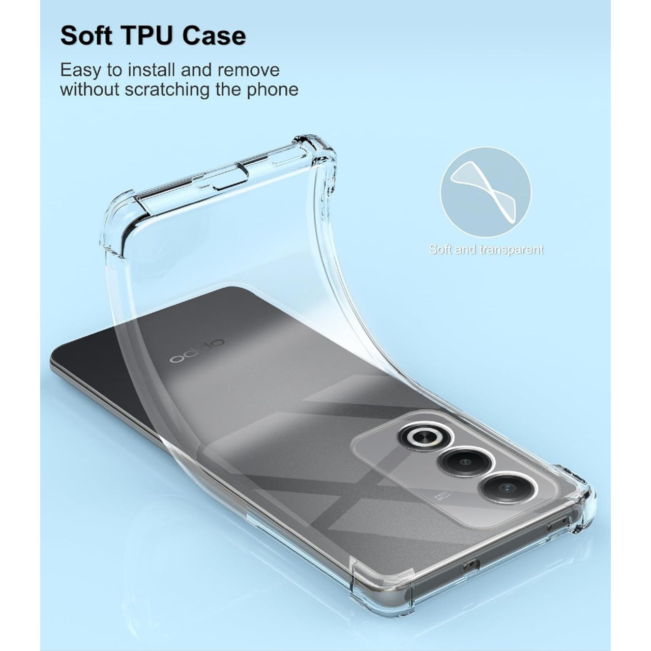 OPPO A80 5G Clear Mobile Phone Case Shockproof Cover Bumper - myCaseCovers