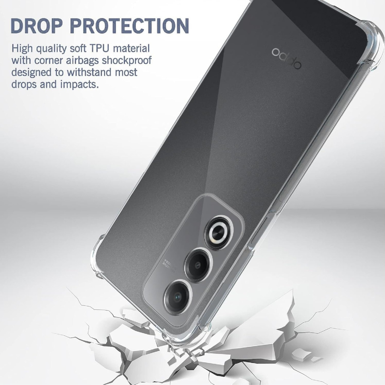 OPPO A80 5G Clear Mobile Phone Case Shockproof Cover Bumper - myCaseCovers