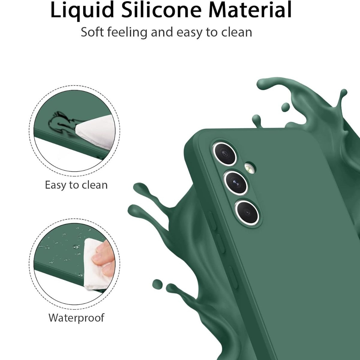 Samsung Galaxy A16 5G Soft Liquid Silicone Shockproof Case Cover A166 ...