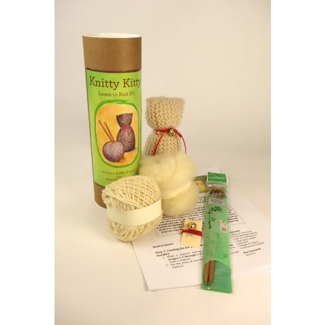 Knitty Kitty Learn to Knit Kit | Knitting Kit for Beginners
