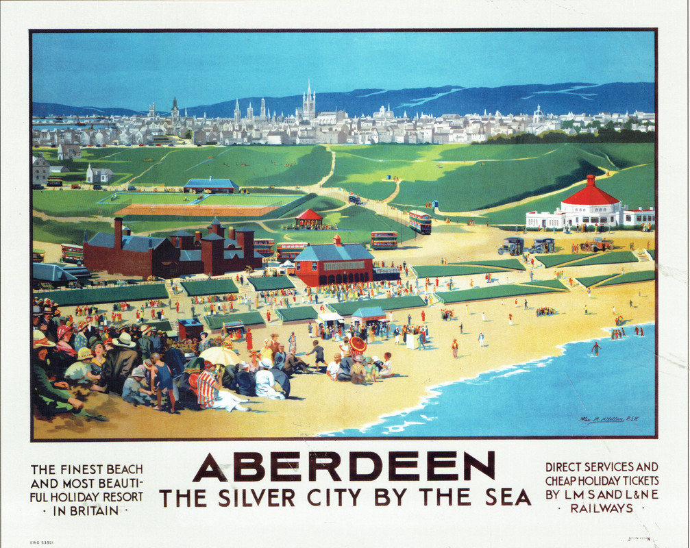 Scotland Railway vintage poster 56 Aberdeen - United Kingdom