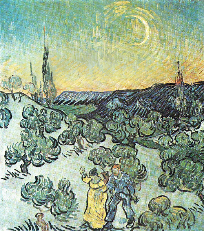 The evening walk 1889 Van Gogh - United Kingdom