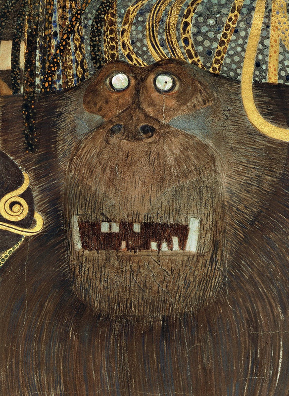 Detail of Beethoven Frieze The giant Typhoeus Klimt 1901 02 s - United ...