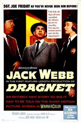 Dragnet (1954)_1 Movie Film Poster Canvas iconic design - United Kingdom