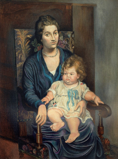 Portrait of Mrs Rosenberg and her Daughter Picasso 1918 - United Kingdom