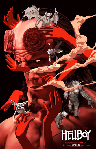 Hellboy (2019)_8 Movie Film Poster Canvas iconic design - United Kingdom