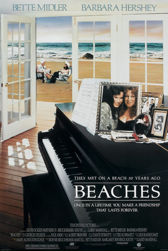 Beaches (1988)_0 Movie Film Poster Canvas iconic design - United Kingdom