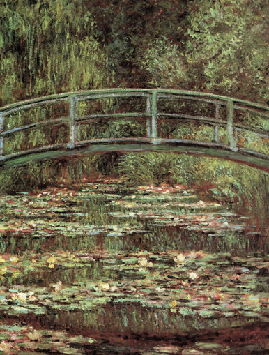 Claude Monet - River Bridge Lilies 1886 Poster Canvas Movie Film Print ...