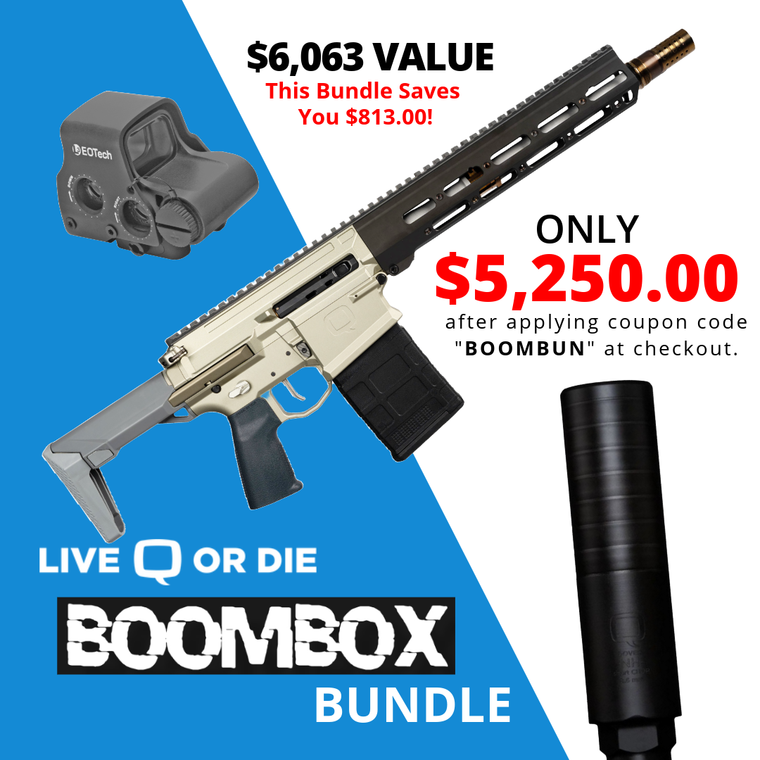 Boombox Bundle - Q LLC Boombox 8.6 SBR Rifle + Short Chop Silencer + EO ...