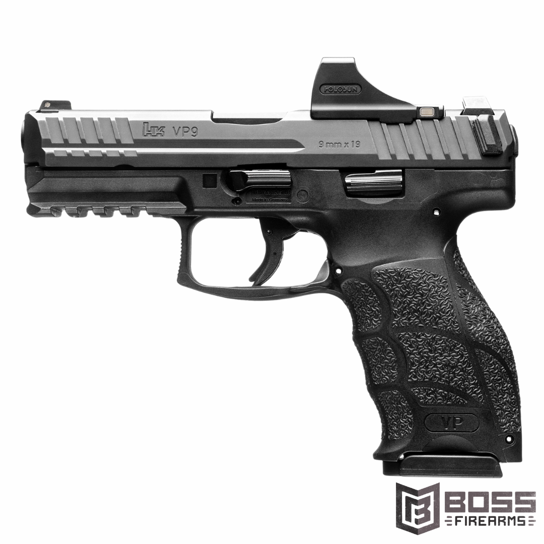 HK - VP9 9mm Pistol - 4.09" 3 dot w/Holosun SCS optic - 81000802 - 642230265349 - Boss Firearms ...