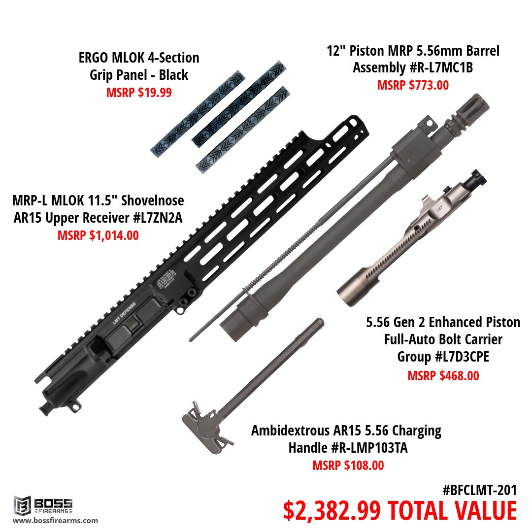 LMT Defense - 12" Piston Shovelnose Complete Upper Rece