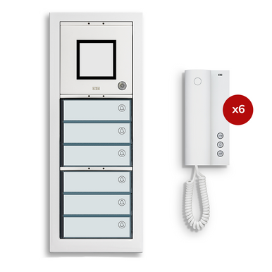 STR Varoflex 6-Way Audio Door Entry Kit – 2-Wire Modular Surface Panel ...