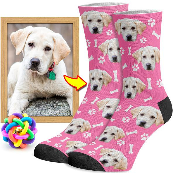 Personalized Dog Face Photo Socks, Colorful Socks Gift for Dog Lover