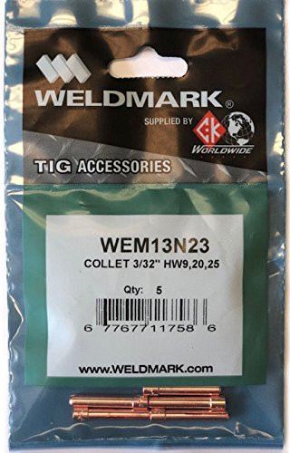 Weldmark by CK Worldwide TIG Collet 13N23 3/32" (5PK) - Welding Depot