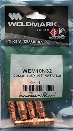 Weldmark 10N32 Collet Body, 3/32" (2.4mm) | PKG = 5 by CK Worldwide ...