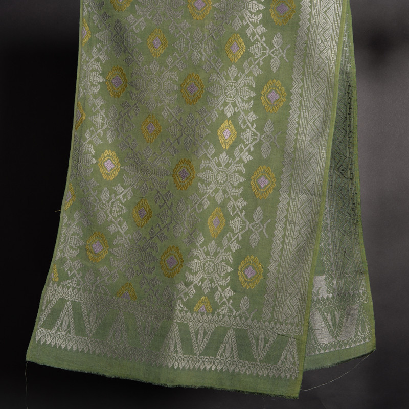 Songket Alam - Green with Gold Diamonds - JUL Designs