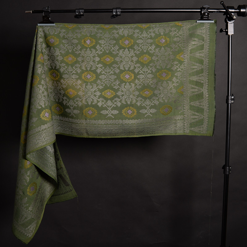 Songket Alam - Green with Gold Diamonds - JUL Designs