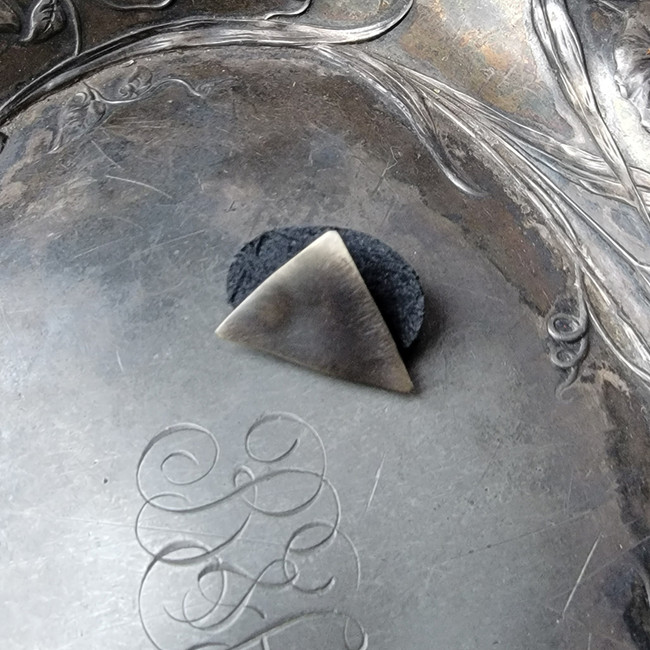 Midcentury Modern Triangle Stud Button - Graphite Finish - JUL Designs