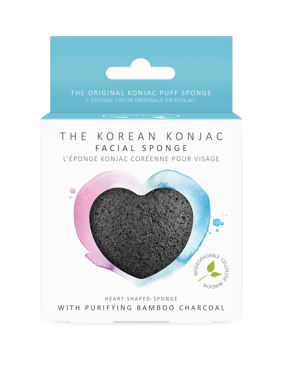 Konjac Premium Facial Puff Sponge with Bamboo Charcoal