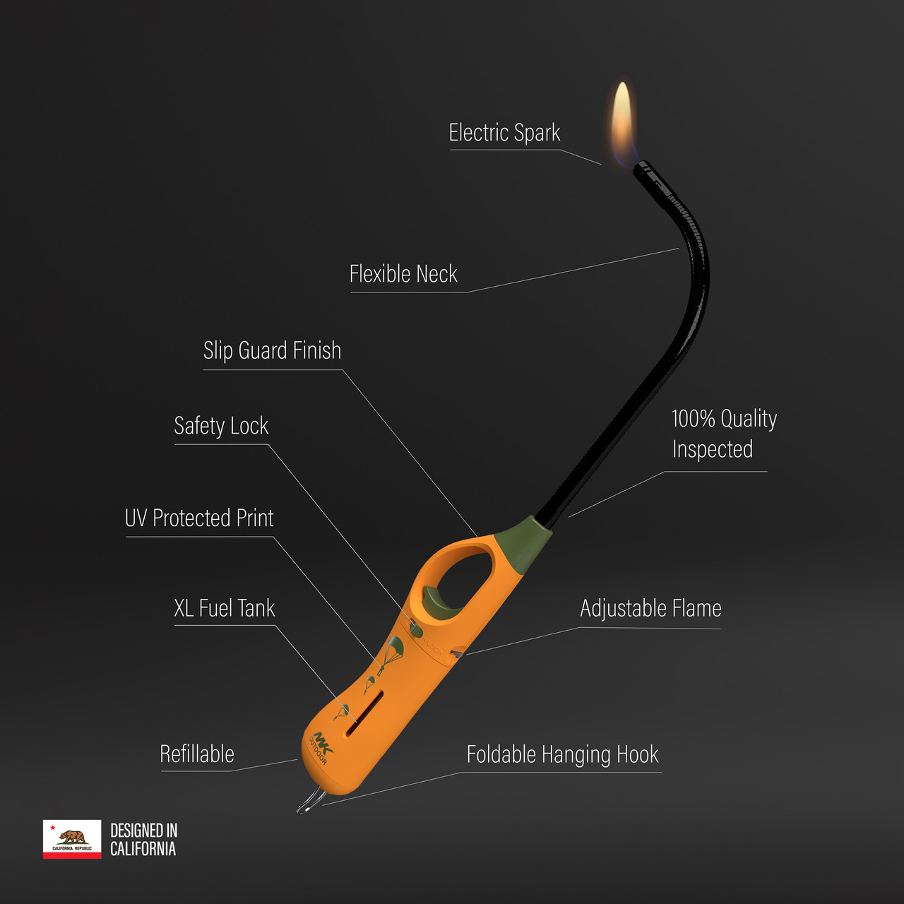 MK Outdoor Willow Utility Windproof Lighter (Pack of 2) - Iceberg ...