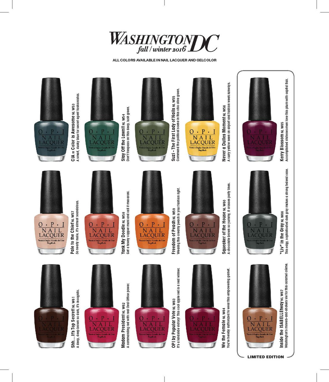 OPI Lacquer .5oz - #NL W55 - SUZI THE FIRST LADY OF NAILS