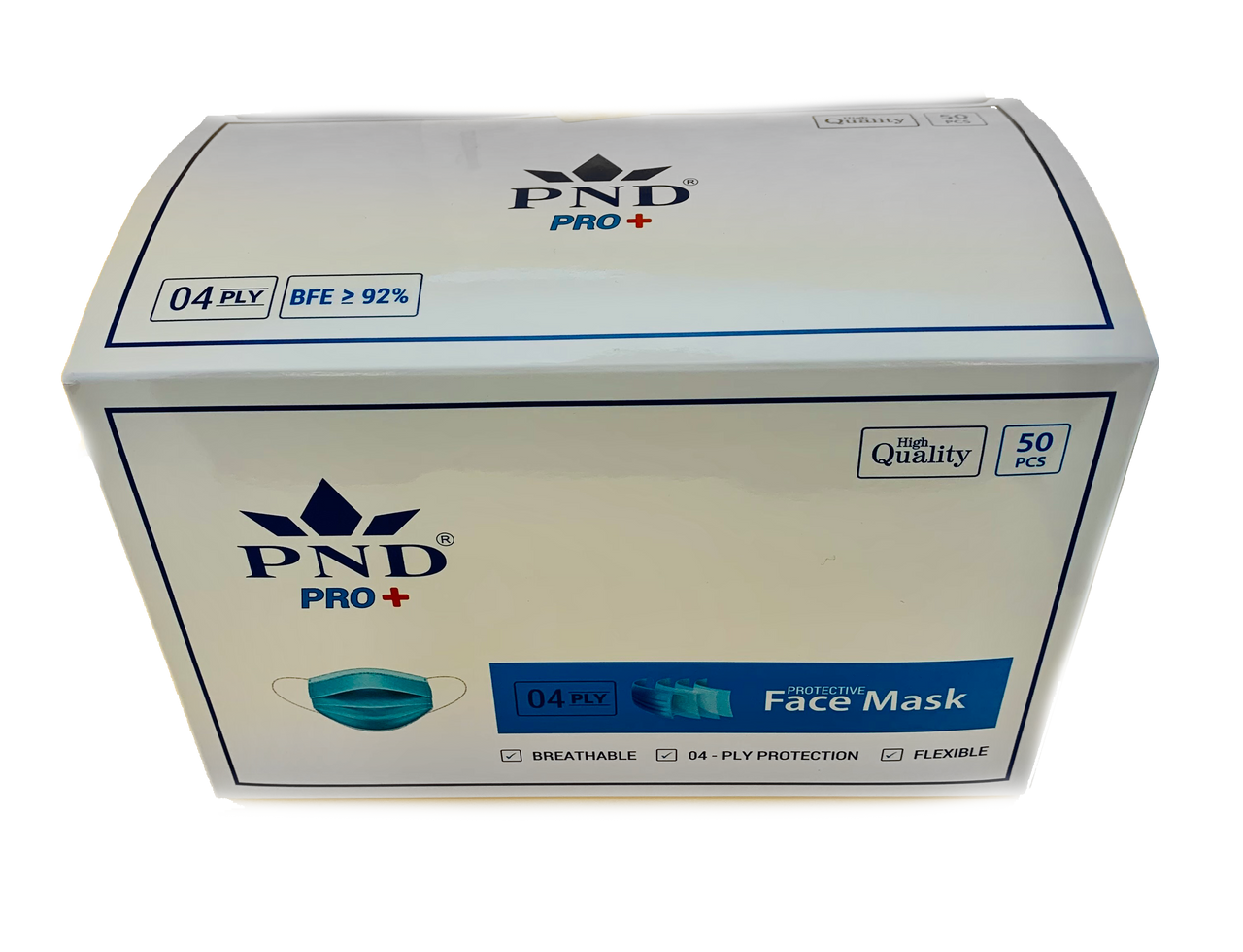 Disposable PND 4 Ply Face Mask Level 2(92 %) Box/50pc