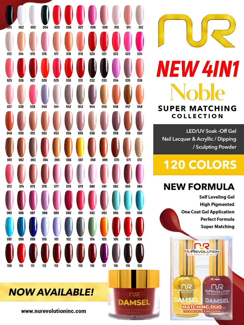 NR Noble Combo - 120 colors (#1 - #120, $10 each combo), Free 2 ...