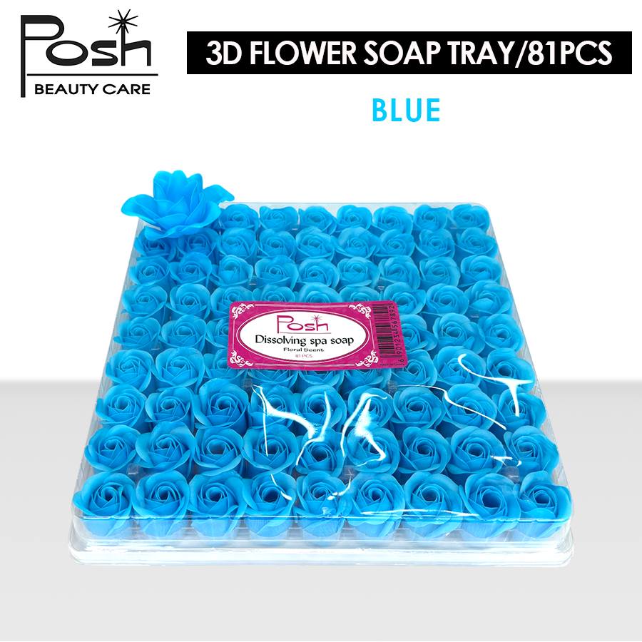 Posh Flower Soap Tray/81pcs - BLue | Princess Nail Supply