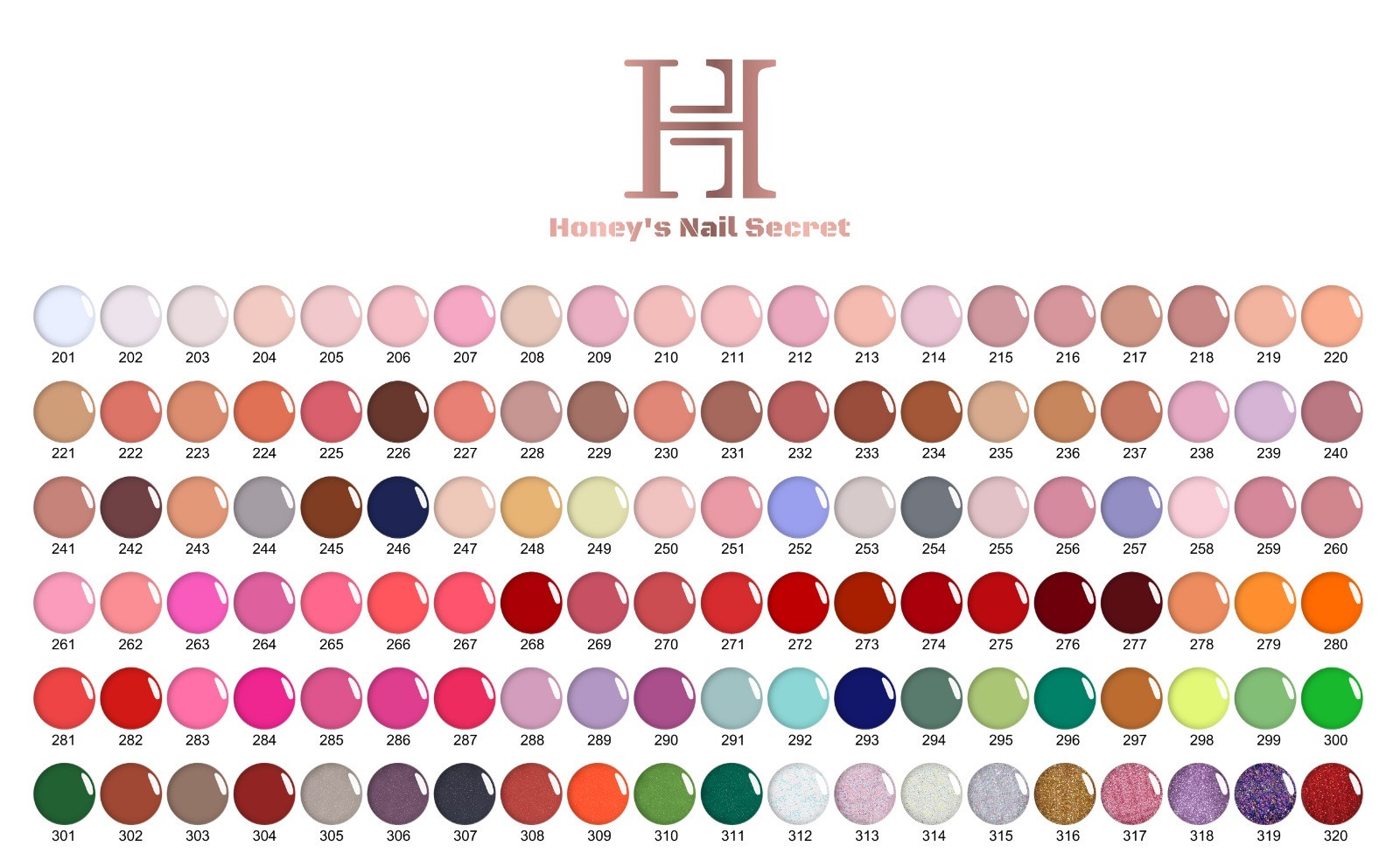 Honey Secret Combo #201 - #320 = 120 Colors x $11.60. Free 2 Booklets ...