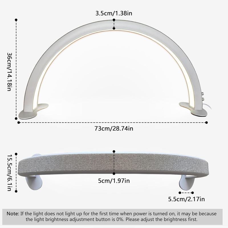 YCC HALF MOON DESK LAMP with DIAMOND (CHOOSE YOUR COLOR)