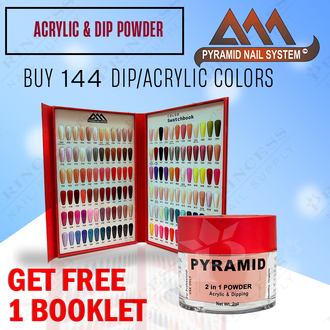 Pyramid Dip|Acrylic - 144 colors, Free 1 Booklet