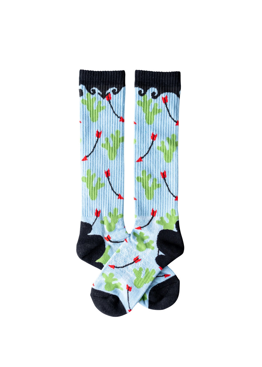 Pair Lucky Chuck Socks: Cowboy Compass - War Bar Tack